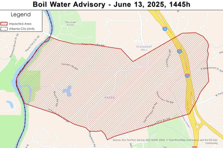 Boil water advisory for portion of Buckhead lifted after water main break