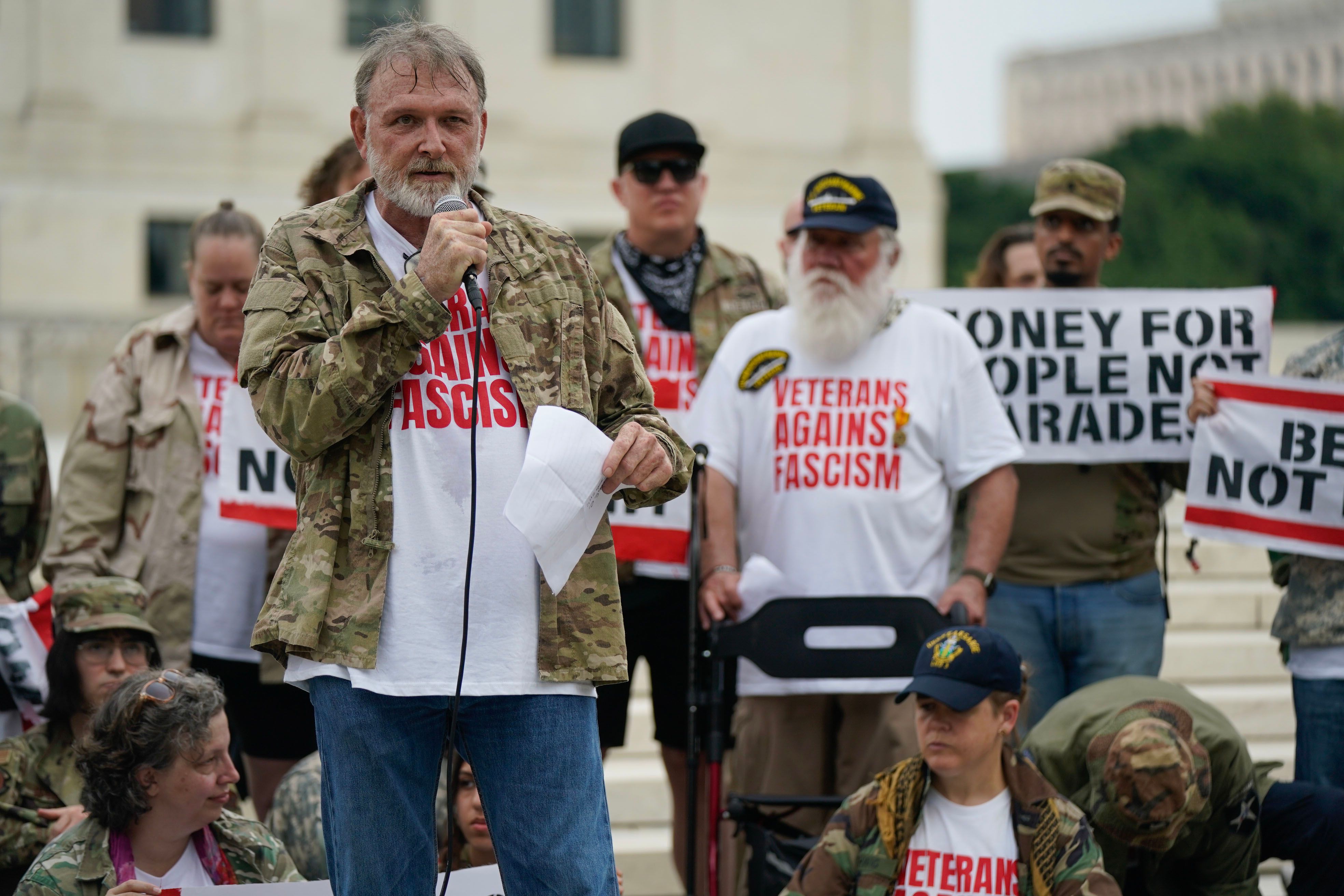 Veterans arrested on Capitol grounds on eve of DC parade, Trump birthday