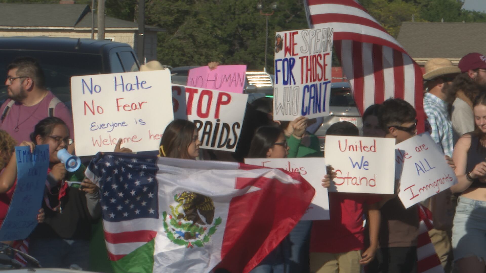 Locals gather at Five Points to protest ICE deportations