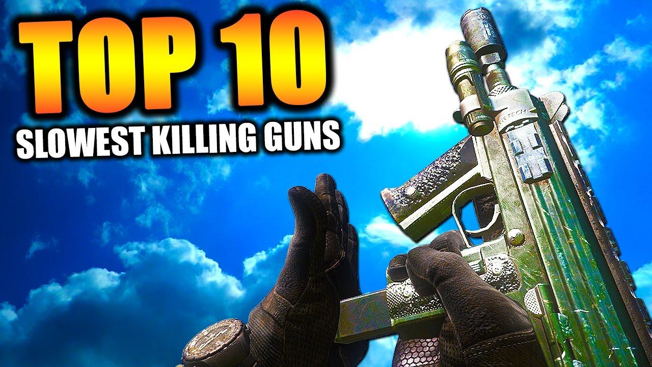 Top 10 "slowest Killing Guns" In Cod History (top Ten) Call Of Duty | Chaos
