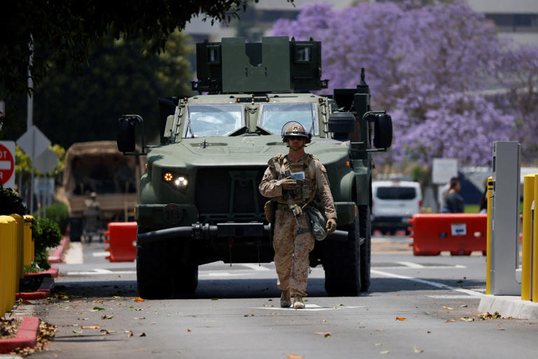 Cities prepare for ‘No Kings’ rallies nationwide as Marines arrive in ...