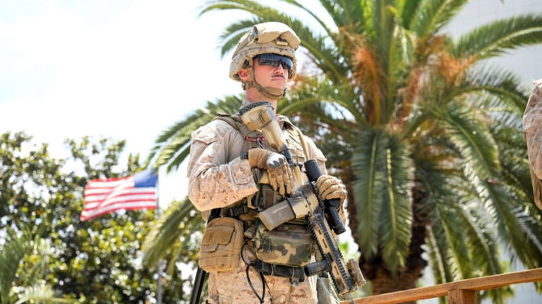 Marines detain first civilian in LA amid immigration raid protests