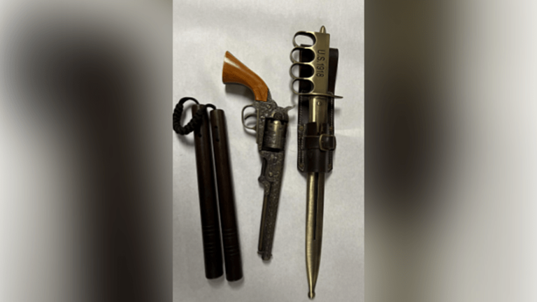 Cane sword, metal knuckles, tear gas found in home of San Mateo felon ...