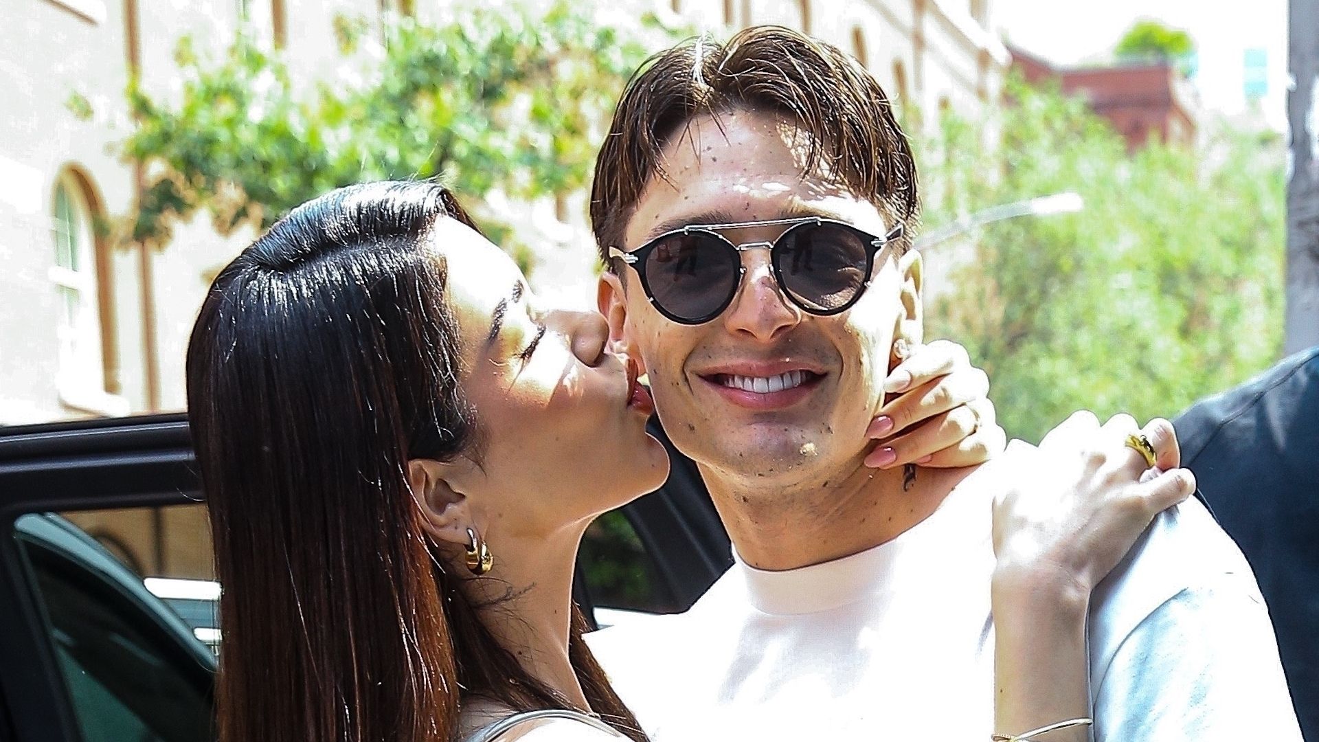 Peso Pluma and Kenia OS can't keep their hands off each other in NYC