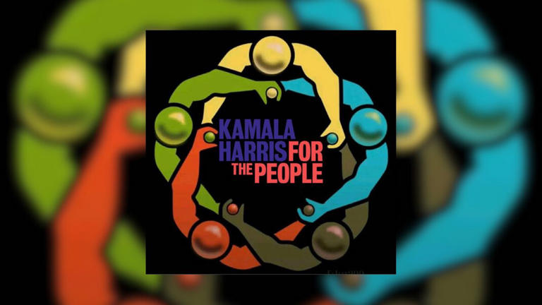 This isn't real Kamala Harris 2028 campaign art, honestly