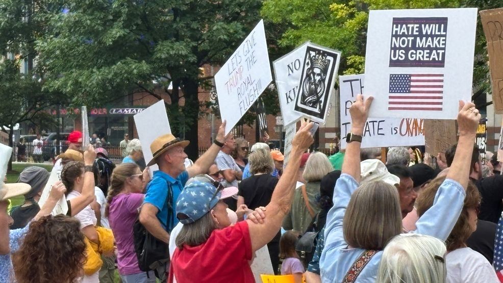 Protesters gather in Columbus for peaceful 'No Kings' protest against Trump