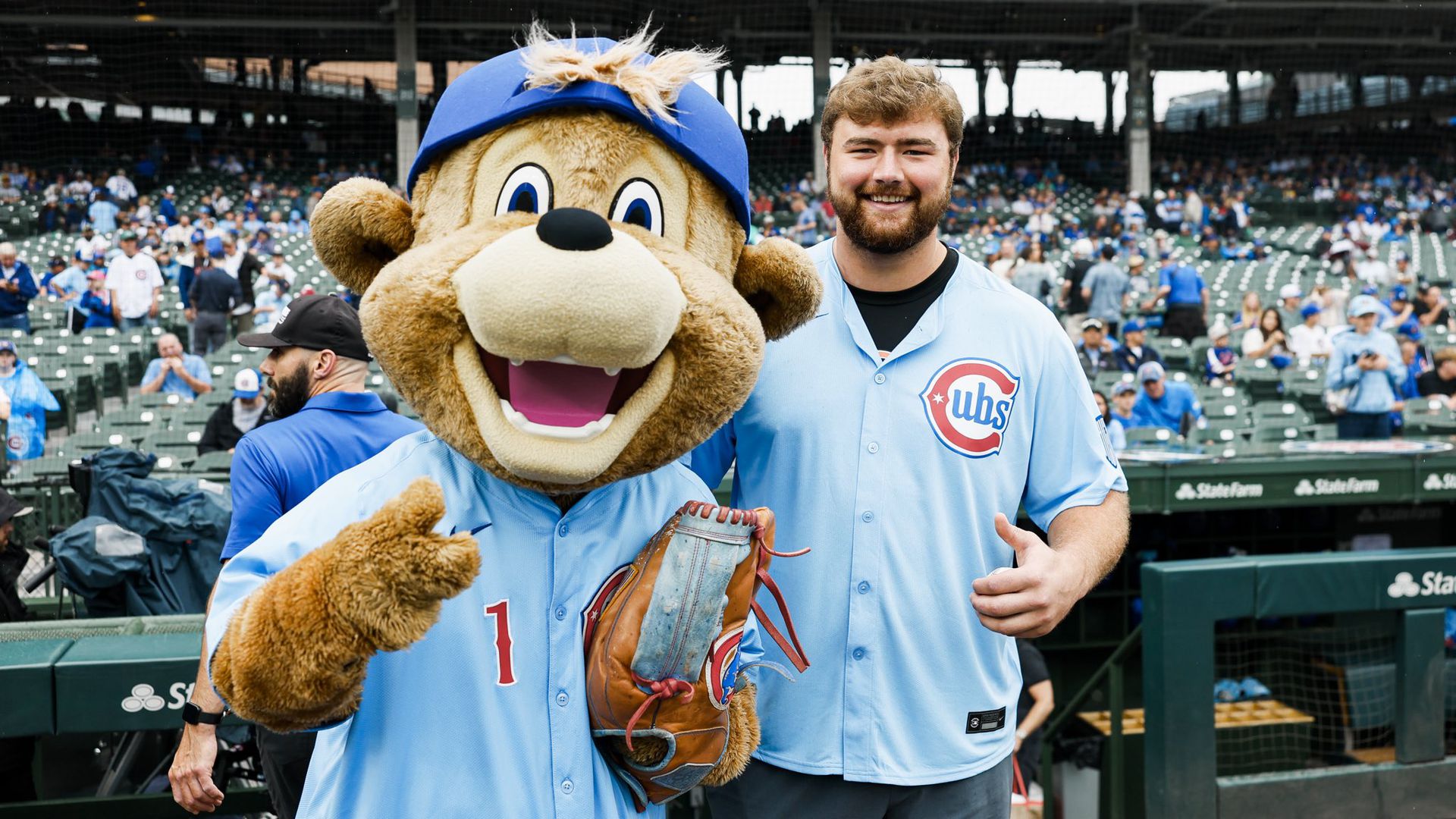 Chicago Bears Rookies Attend Cubs Game At Wrigley Field