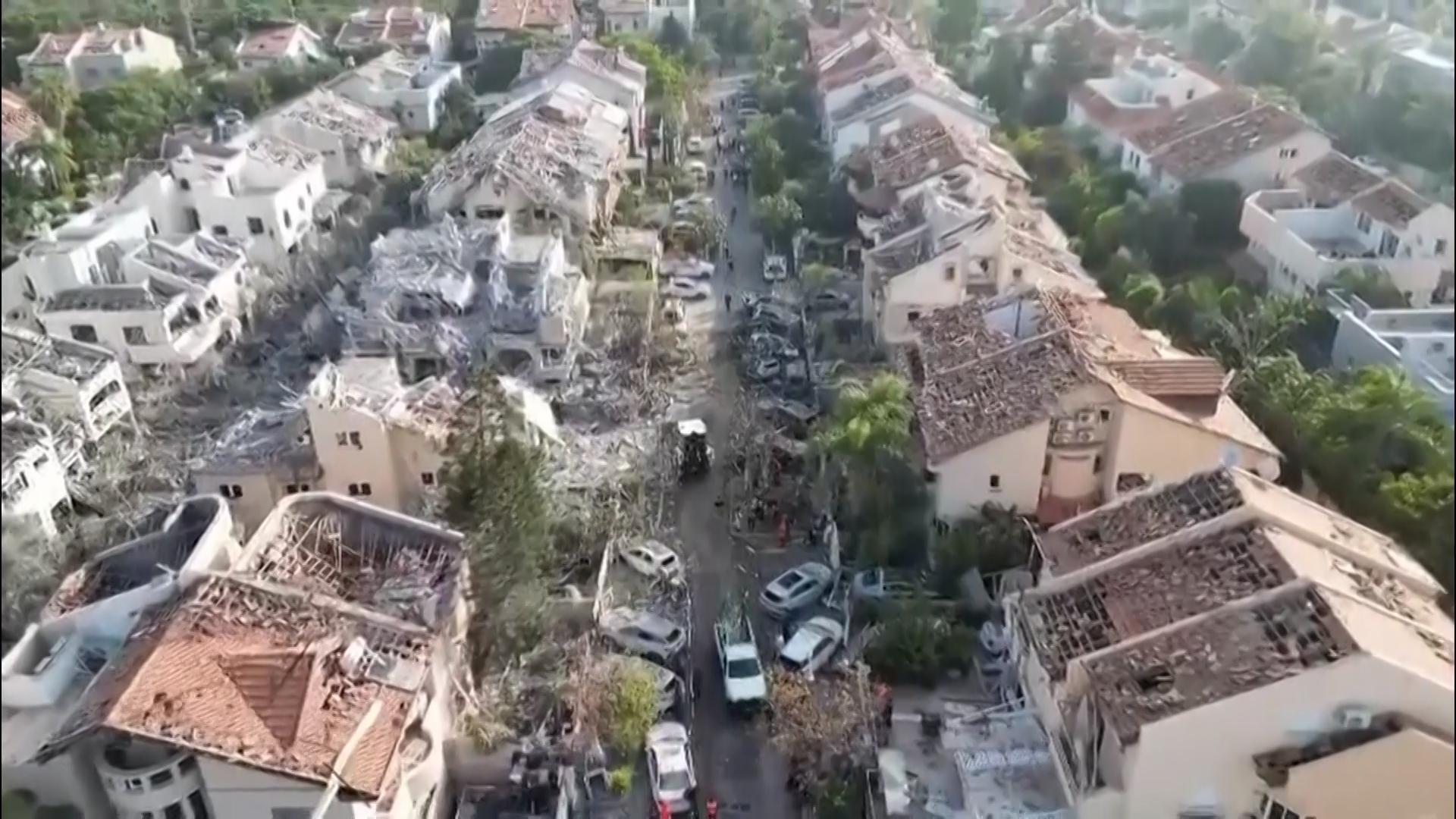 Aerials show damage after Iran's retaliatory strikes against Israel