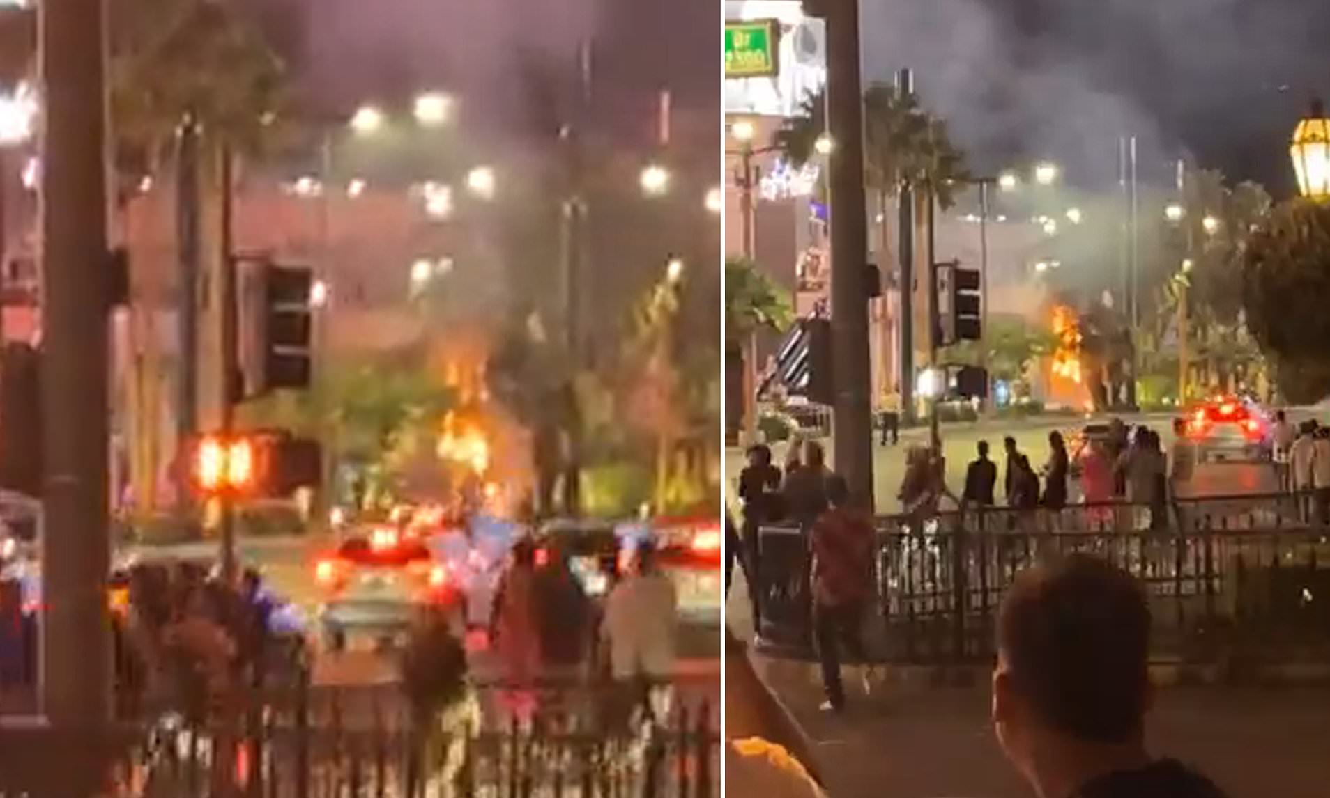 'Explosion' on Las Vegas strip after car 'flees scene': 'It sounded ...