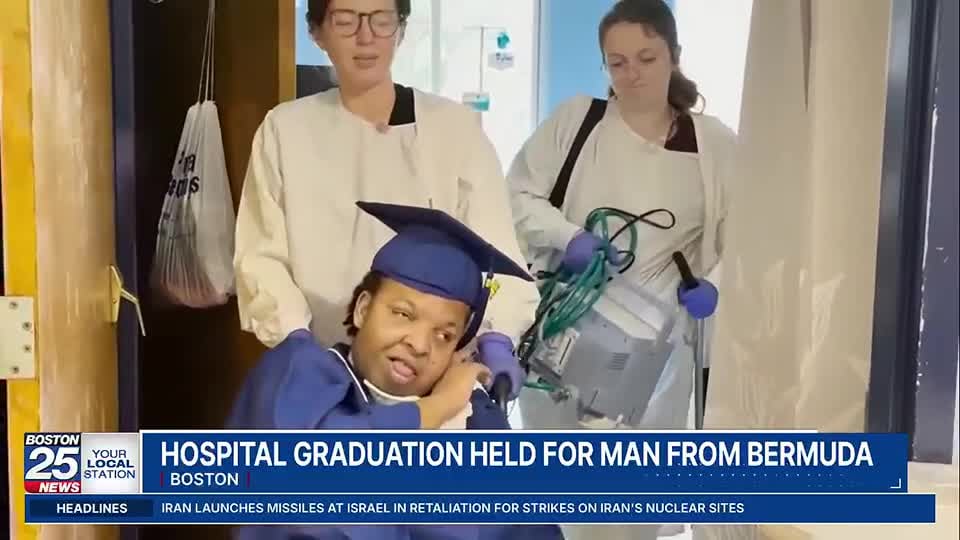Hospital graduation held for man from Bermuda being treated at Boston ...