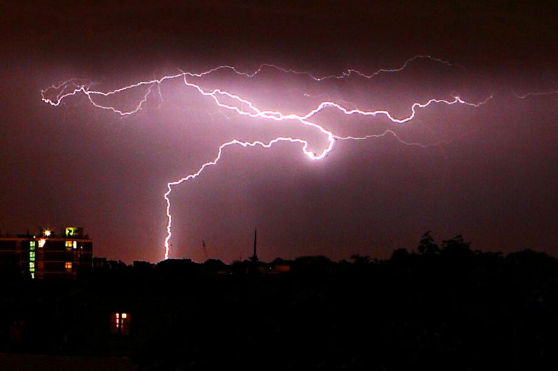 UK hit by 30,000 lightning strikes as flood alerts issued