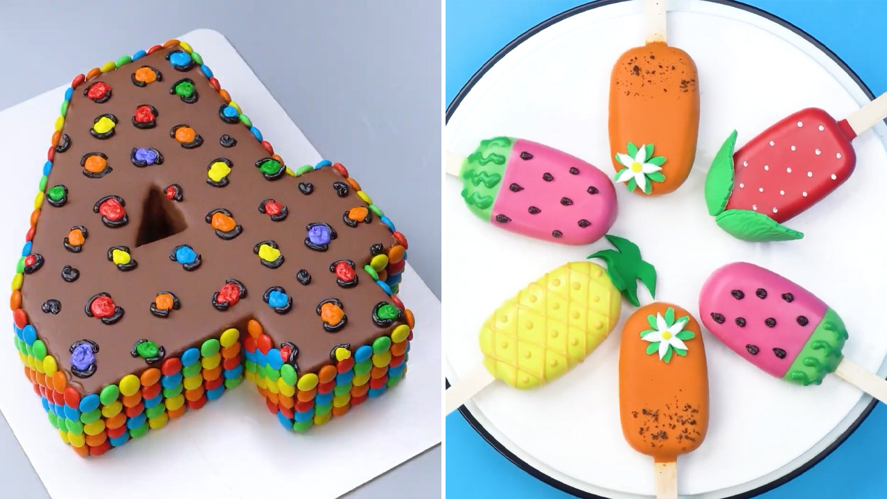 Number 4 Candy Cake vs Fruit Popsicle Cakes – Birthday Fun or Summer ...