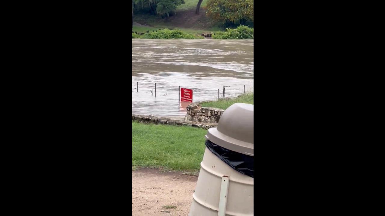 Heavy rain sends torrents surging through Comal River tubing spot