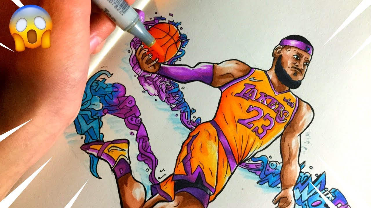 THE KING 👑 LeBron James Doodle! 🏀🔥 (Shrimpy Style Fan Art – Satisfying ...