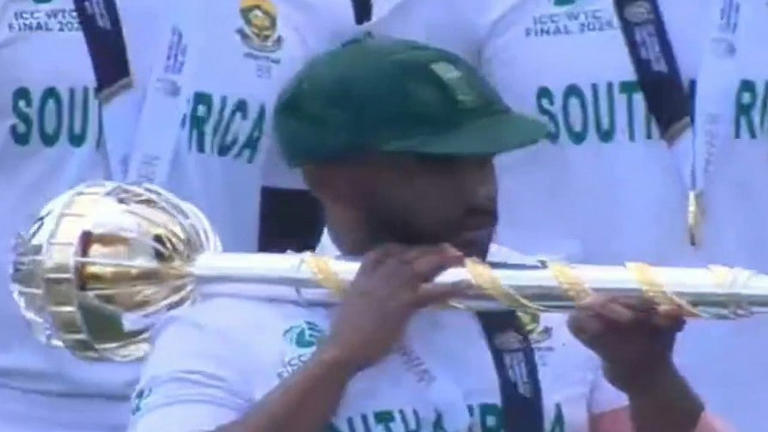 WTC 2025 Final: Temba Bavuma Mimics 'Machine Gun Celebration' With ICC ...