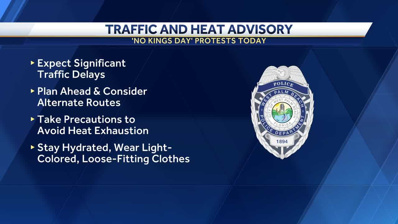 West Palm Beach issues advisories ahead of 'No Kings Day' rally