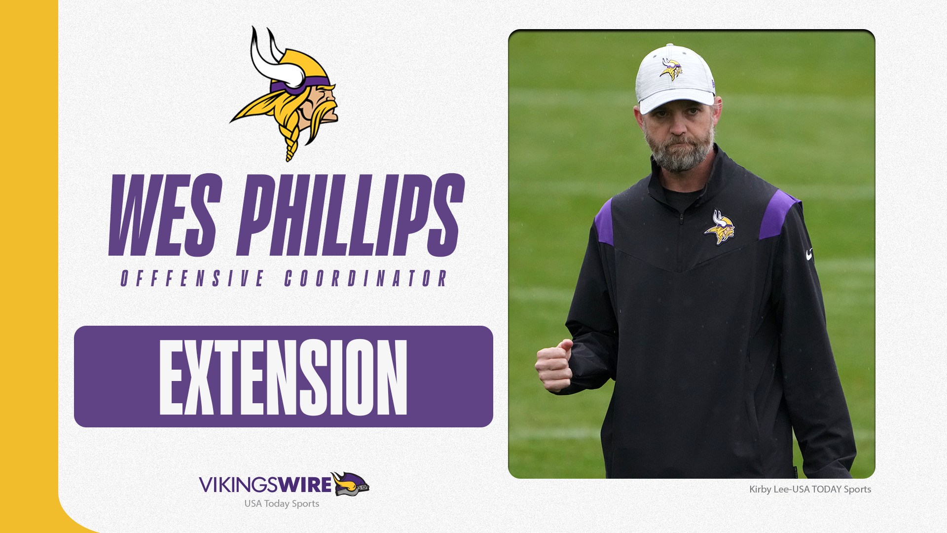 Vikings, OC Wes Phillips agree to contract extension
