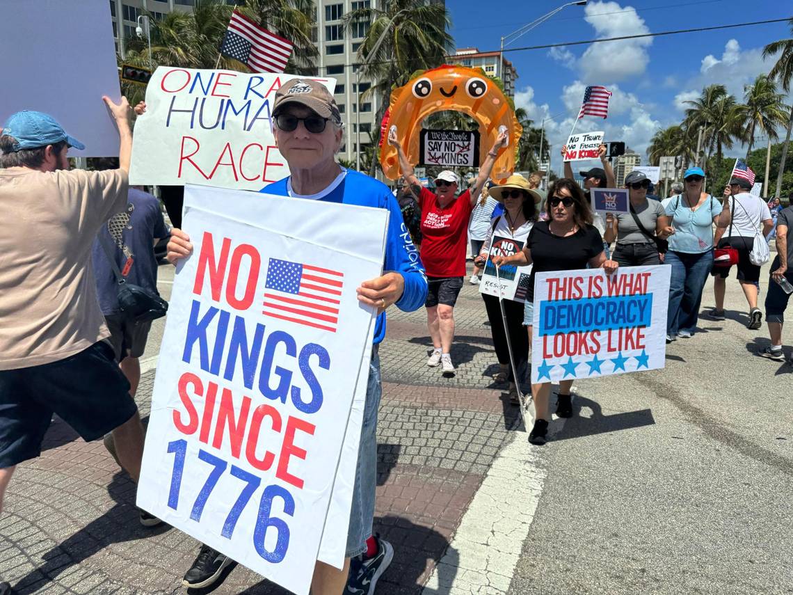 ‘What democracy looks like.' Why thousands marched in South Florida ...