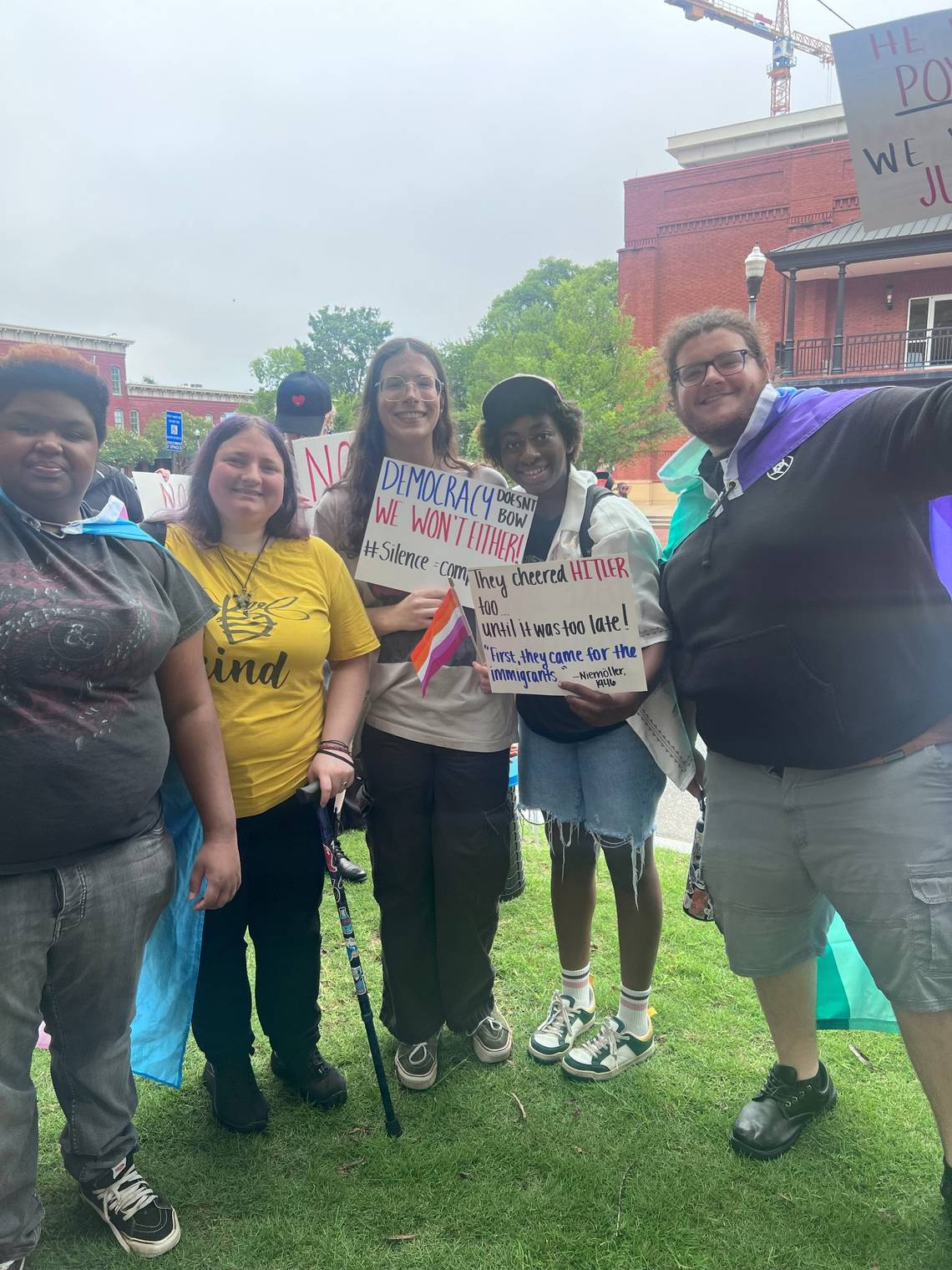 Peaceful ‘No Kings' protest draws hundreds in Uptown Columbus