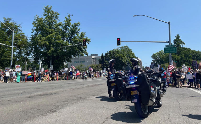 People protest Trump on 'No Kings' day at Oregon State Capitol in Salem