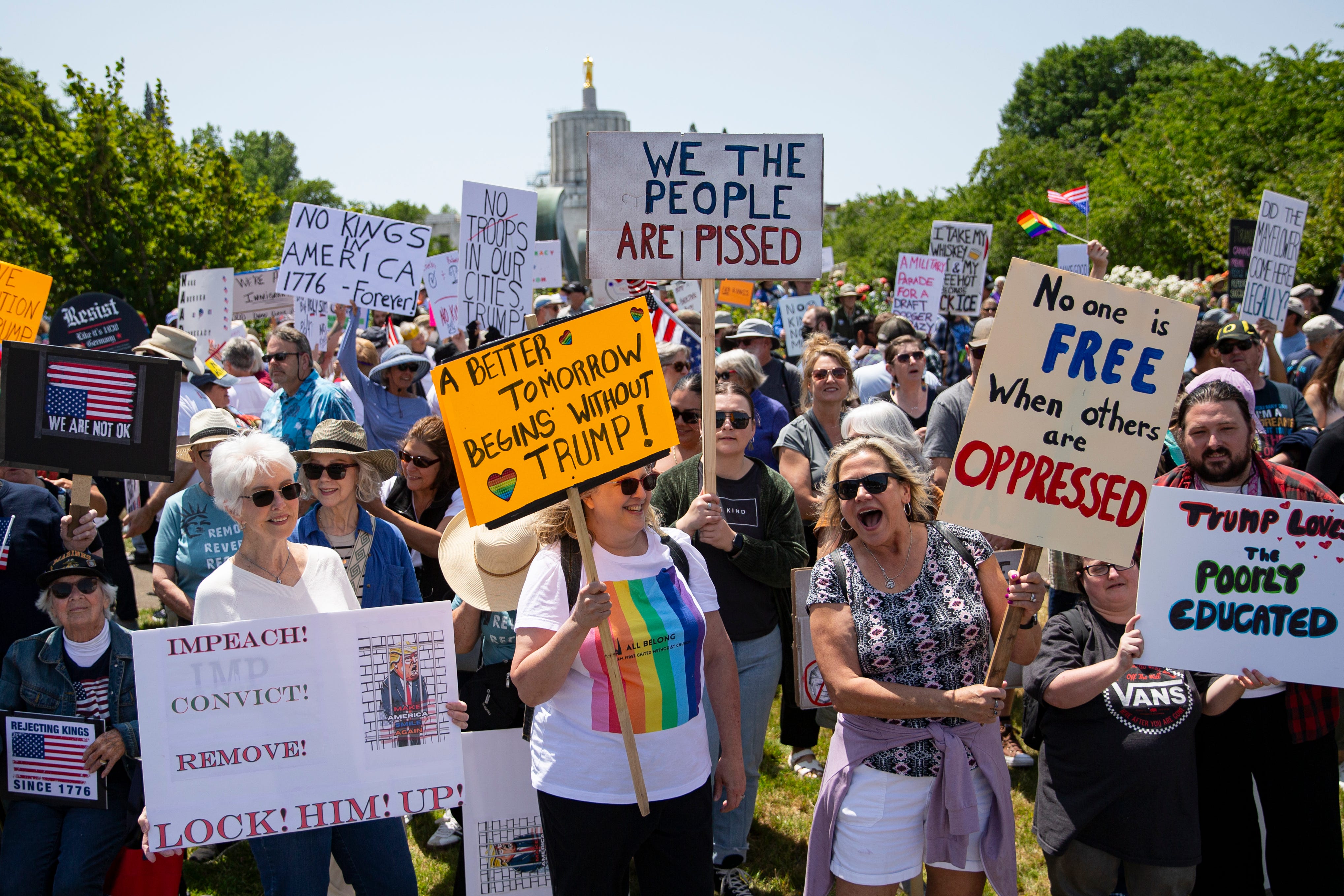 Where are 70 'No Kings' protests against Trump happening in Oregon?