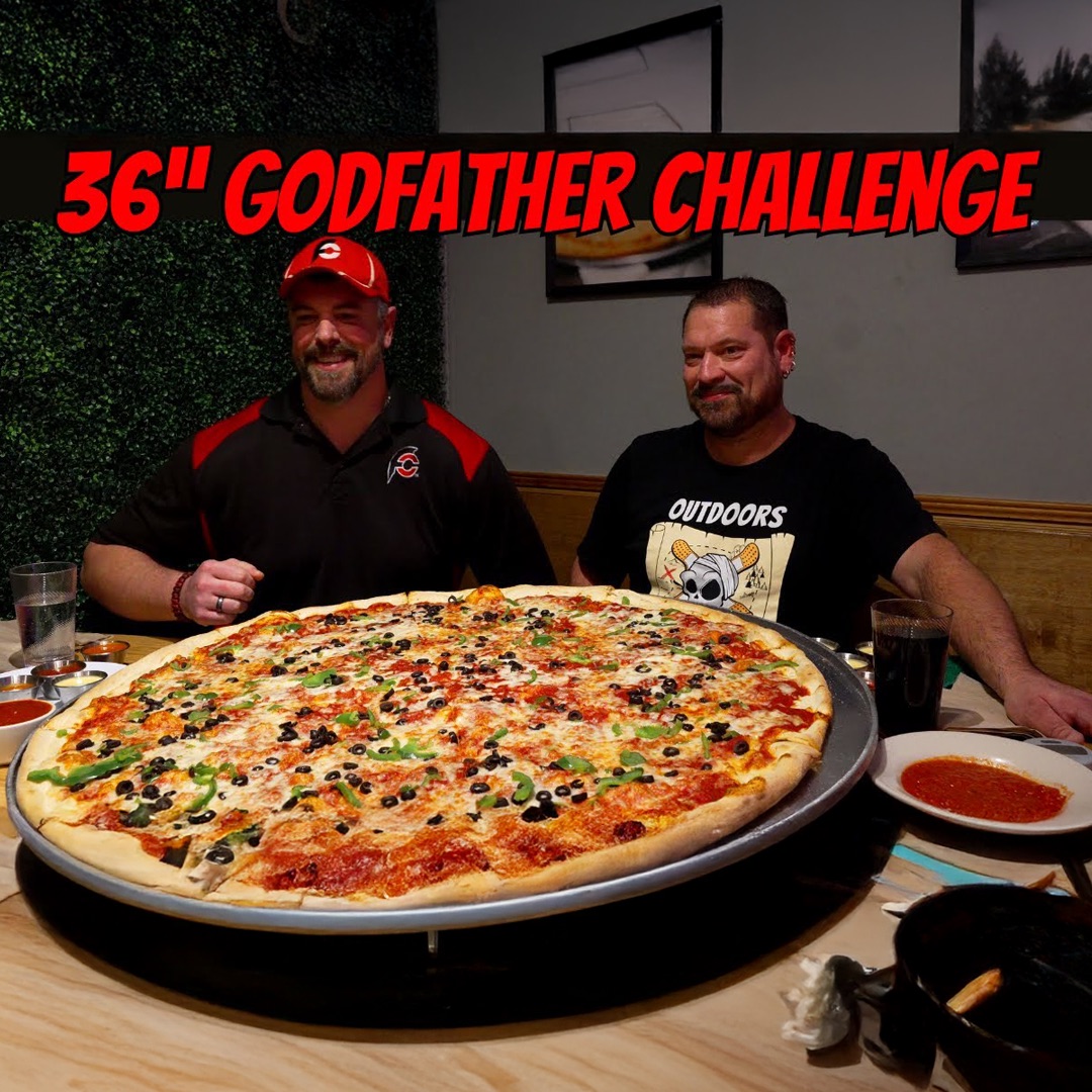 Two Guys, One GIANT Pizza – 30 Minutes to Eat It!
