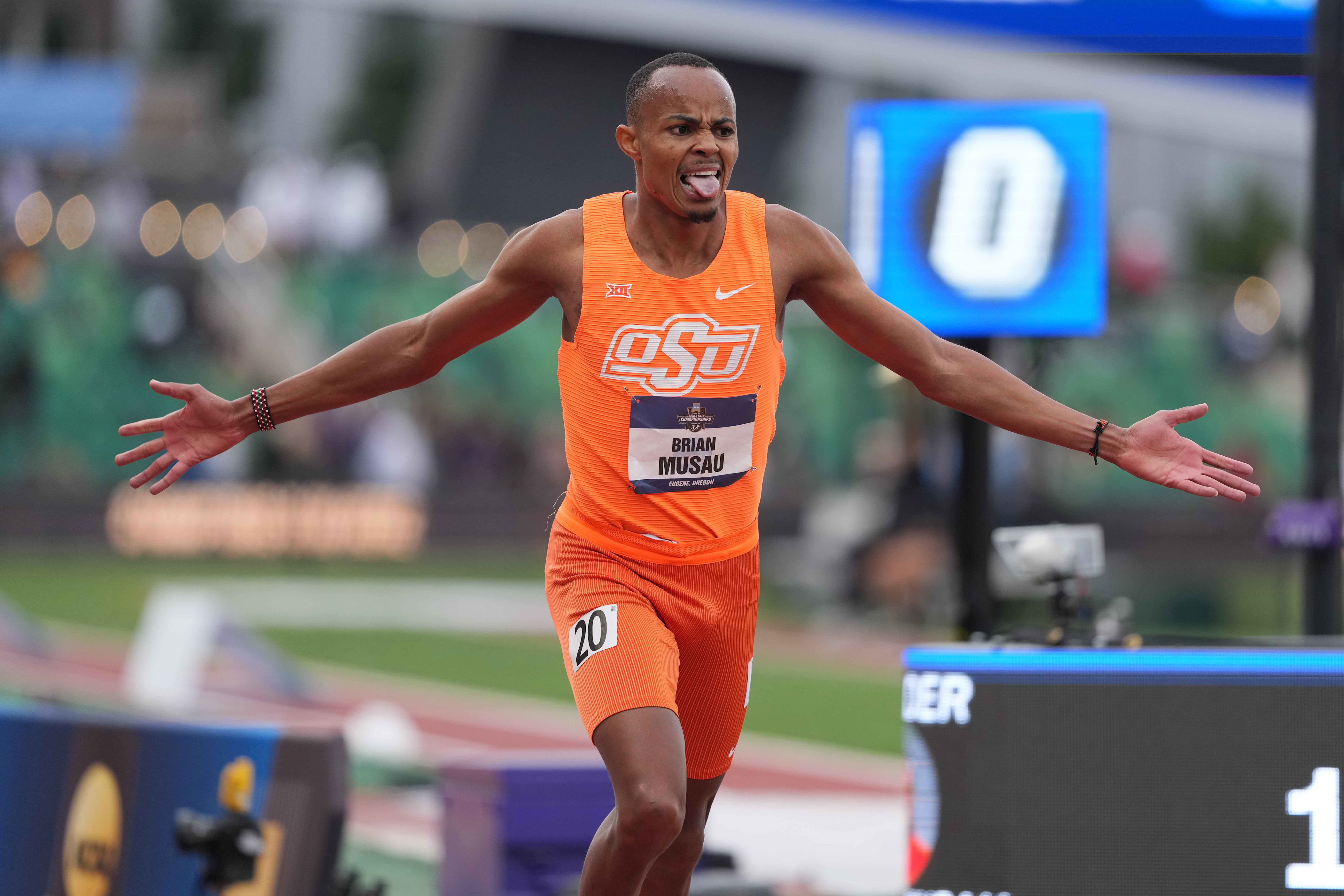 Oklahoma State track star Brian Musau wins second NCAA title in 5,000 ...