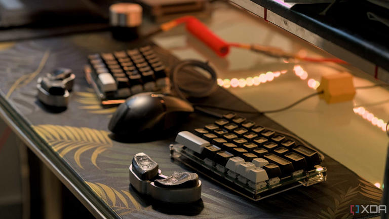 I designed and 3D printed sculpted wrist rests for comfortable typing