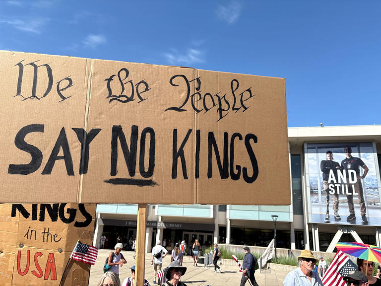 Utahns rally at ‘No Kings’ protests from Logan to Salt Lake City, St ...