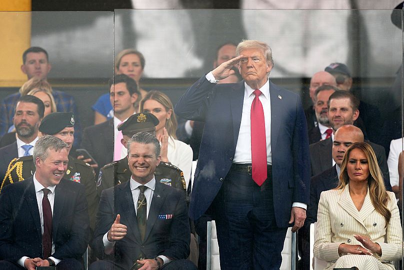 Trump hosts military parade for US Army anniversary amid 'No Kings ...