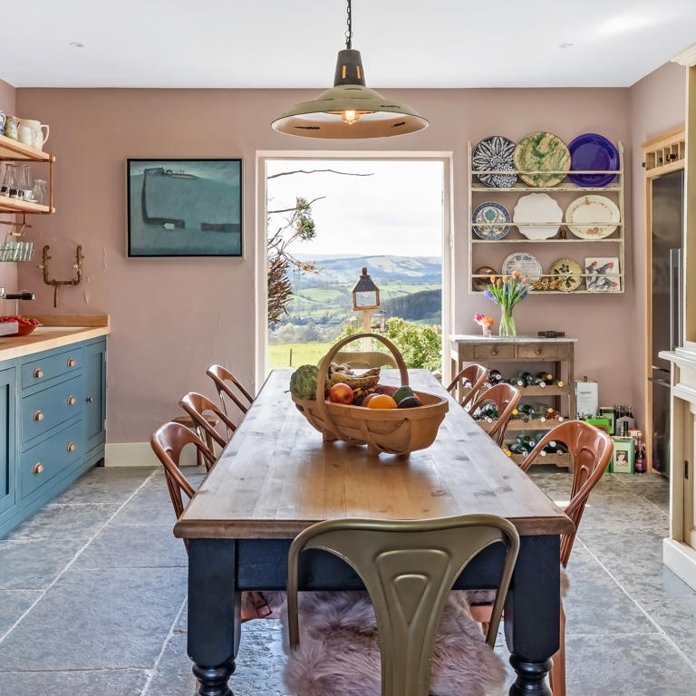 This beautiful, colourful kitchen was designed for a professional chef ...