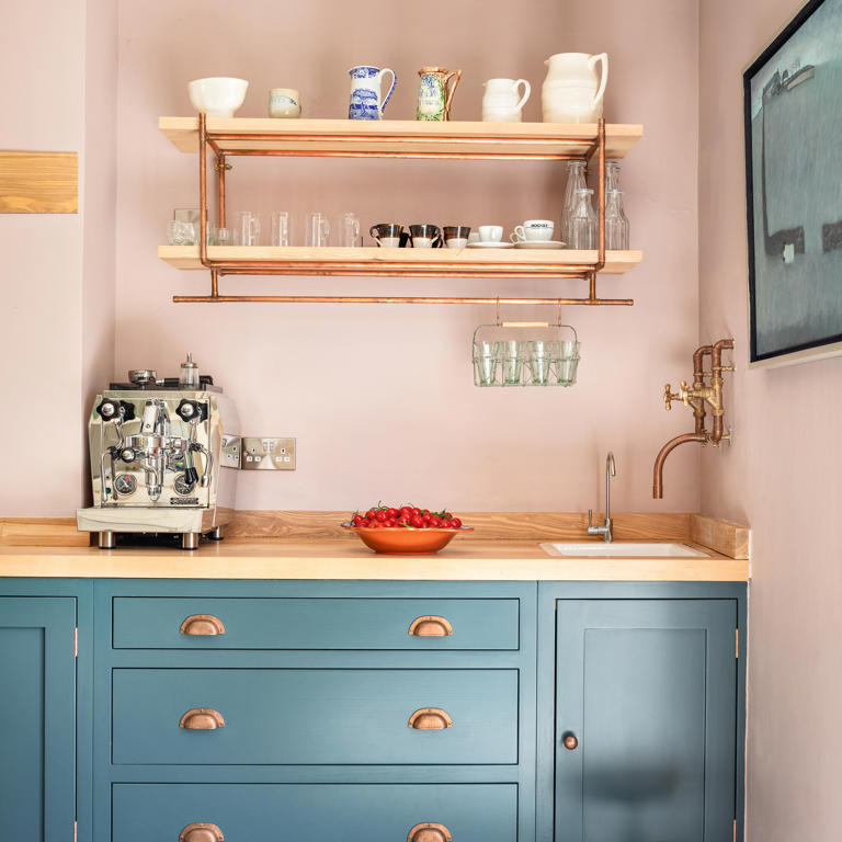This beautiful, colourful kitchen was designed for a professional chef ...