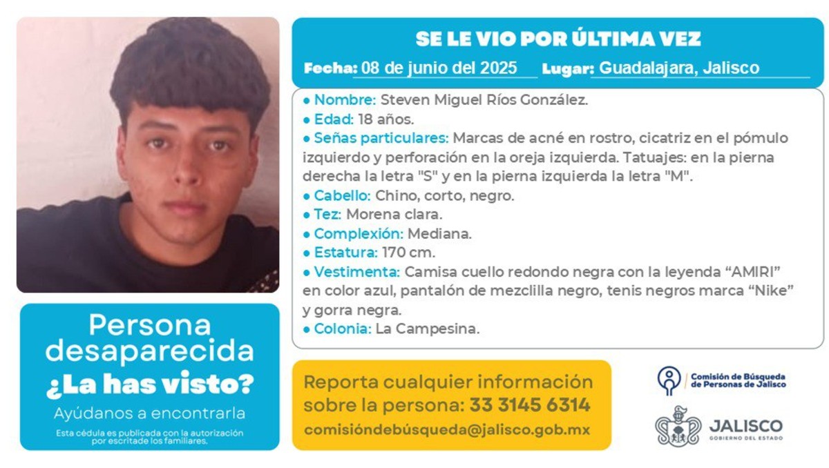 Steven Miguel Ríos iba a celebrar su bachillerato, pero ya no regresó