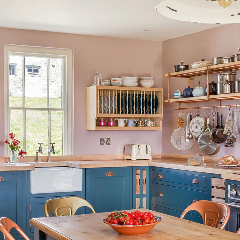 This beautiful, colourful kitchen was designed for a professional chef ...