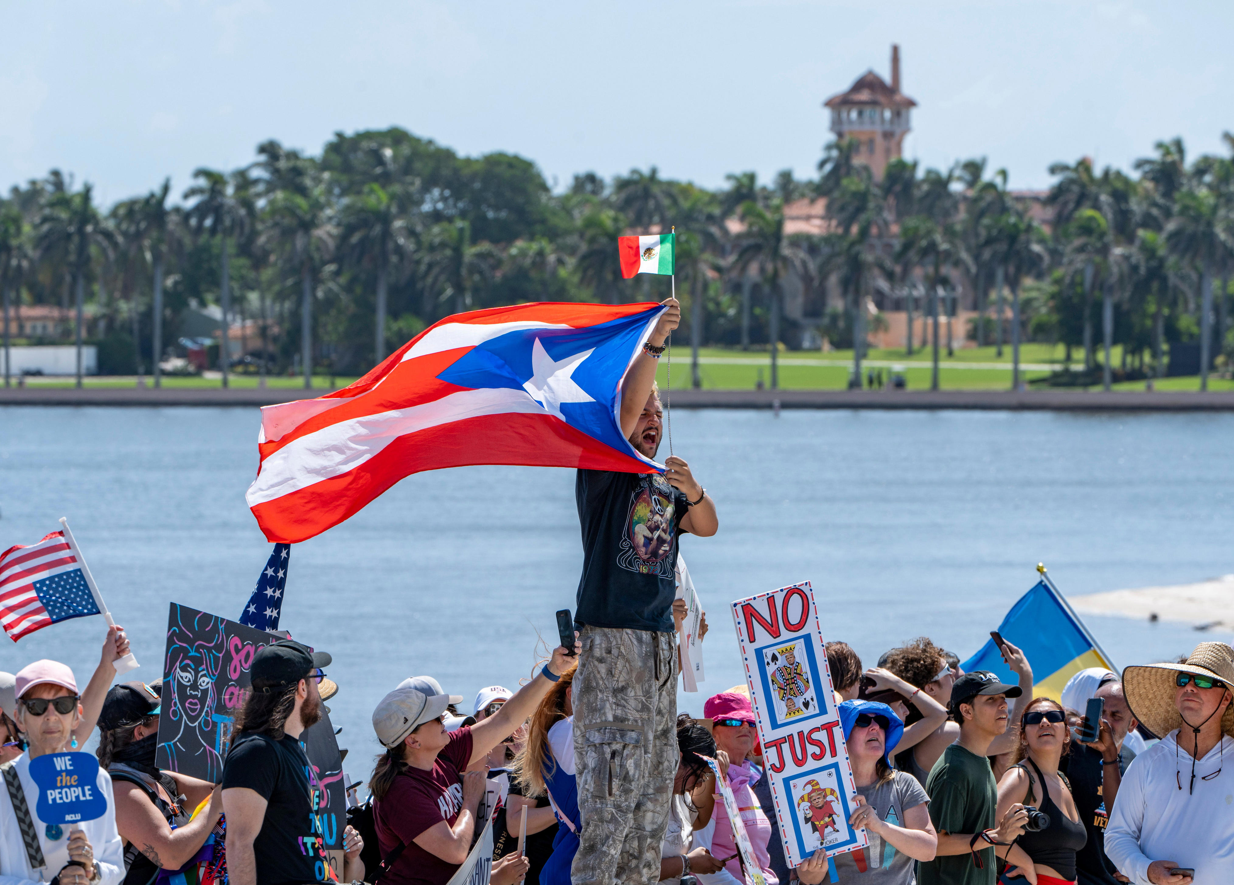 Videos, scenes from 'No Kings' protests in Palm Beach County