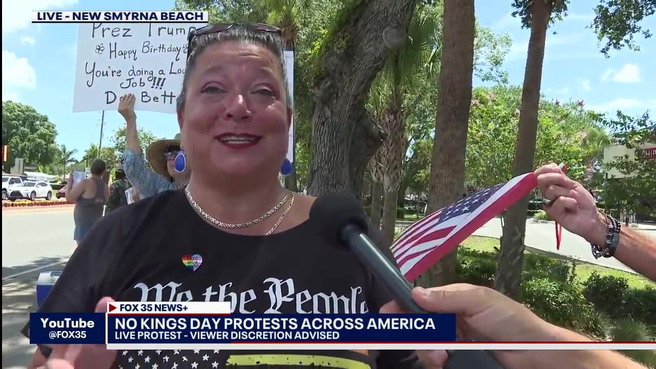 'No Kings Day' protests in New Smyrna Beach