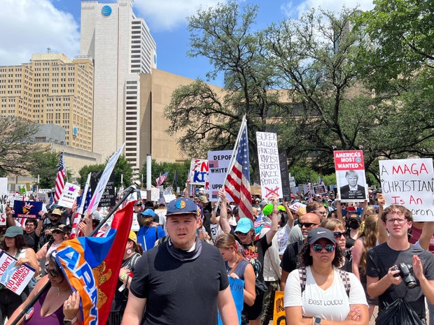 Thousands turn out for anti-Trump "No Kings" protests in North Texas