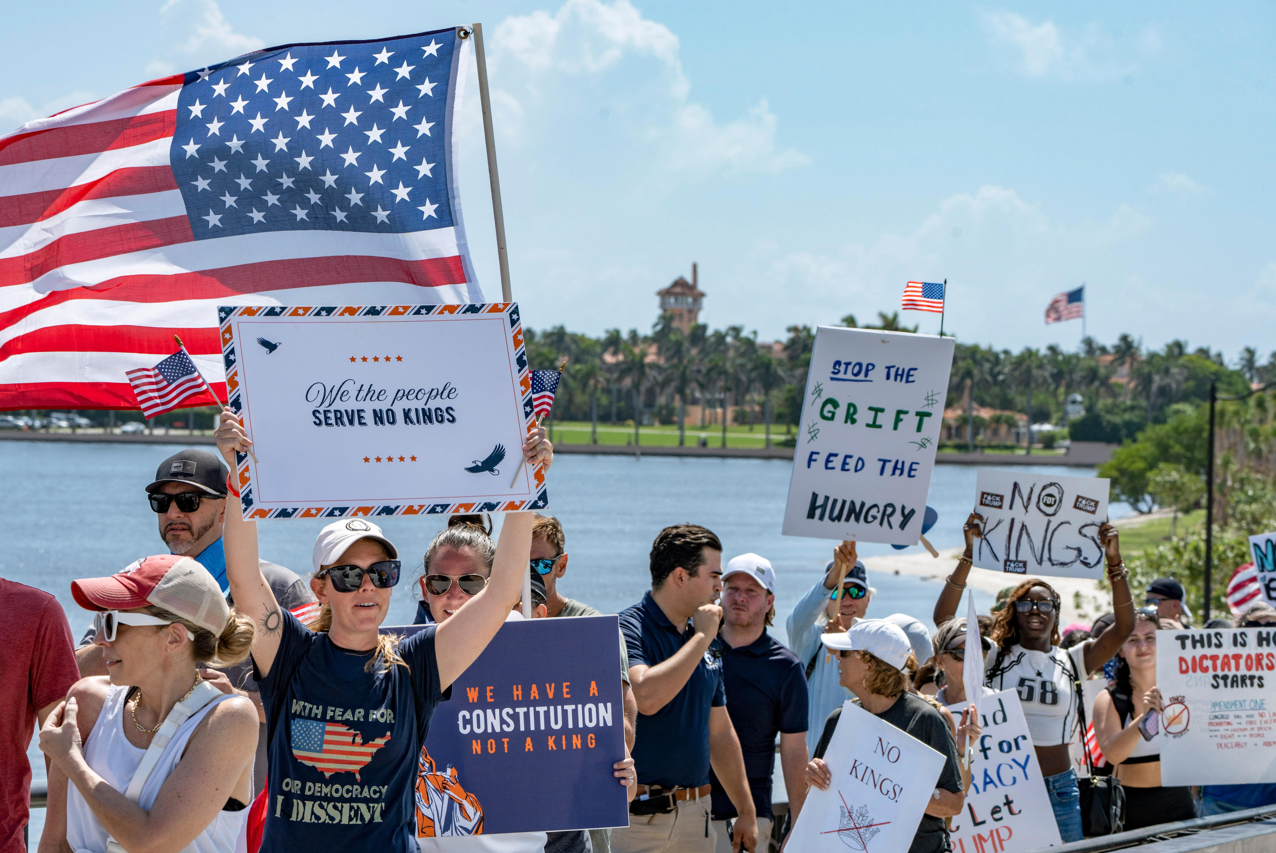 Videos, scenes from 'No Kings' protests in Palm Beach County