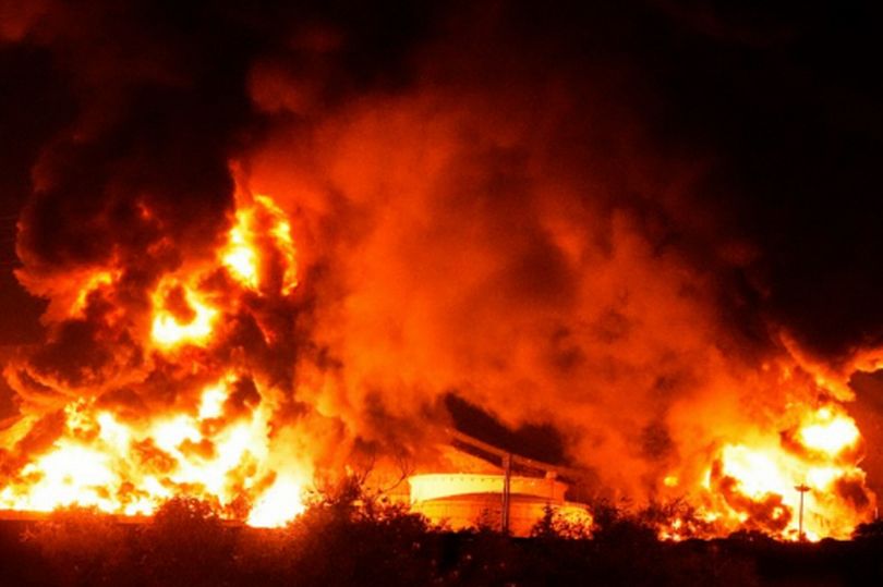 Massive fire erupts at Tehran oil depot after Israel strike caught on video