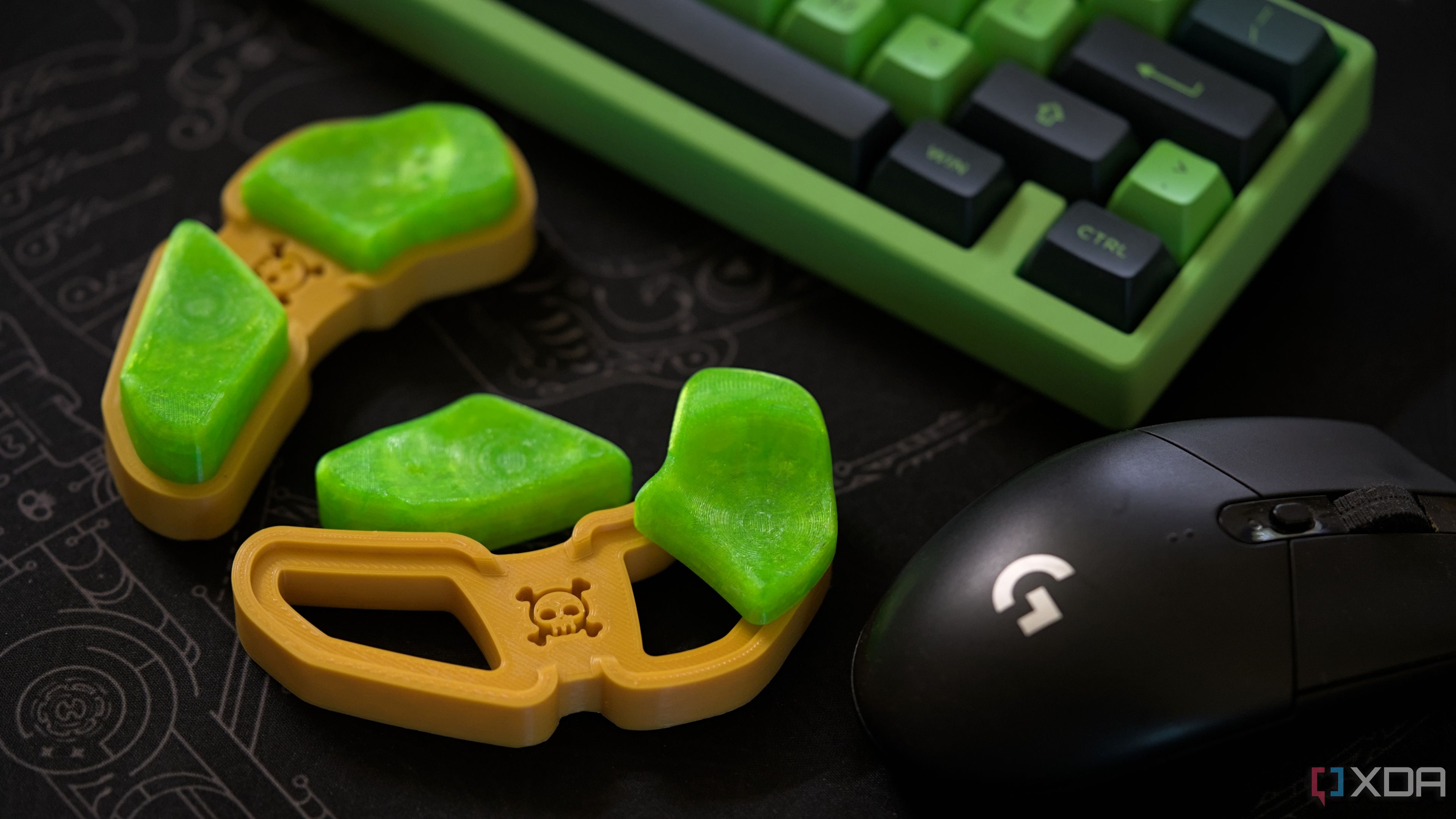 I designed and 3D printed sculpted wrist rests for comfortable typing