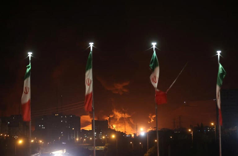 'Tehran is ablaze': Israel strikes massive oil depot near Iranian ...