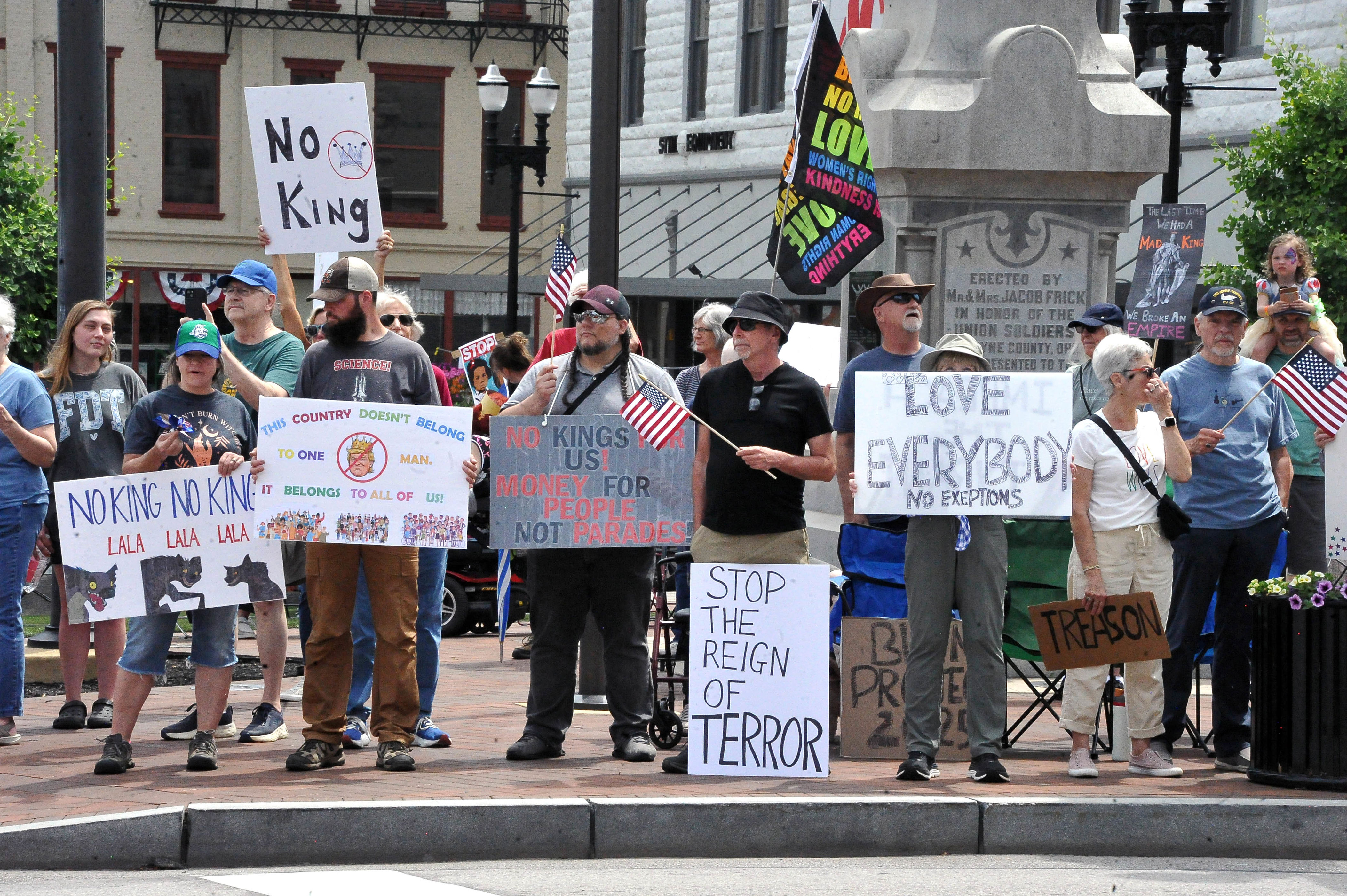 'Democracy Takes Work:' Wooster No Kings protesters push back against ...