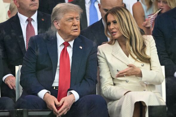 Donald Trump's proud two-word comment to Melania in rare moment at DC ...