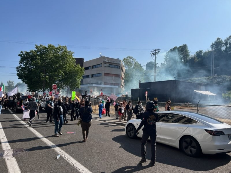 Portland police arrest 3 outside ICE facility after riot amid protest