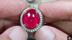 Batu Akik Ruby Merah Natural dengan Ring Handmade Dibanderol Rp1,8 Juta ...