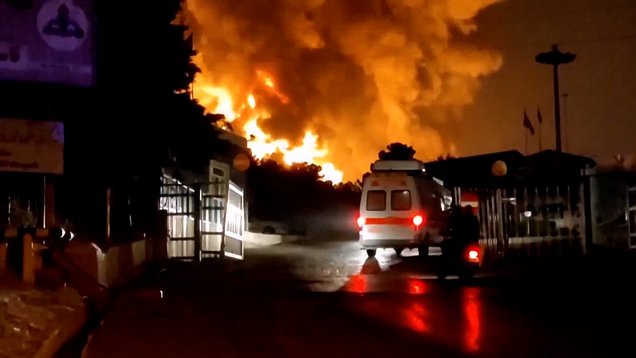 Red Crescent at scene of reported Israeli strike in Tehran as fire ...