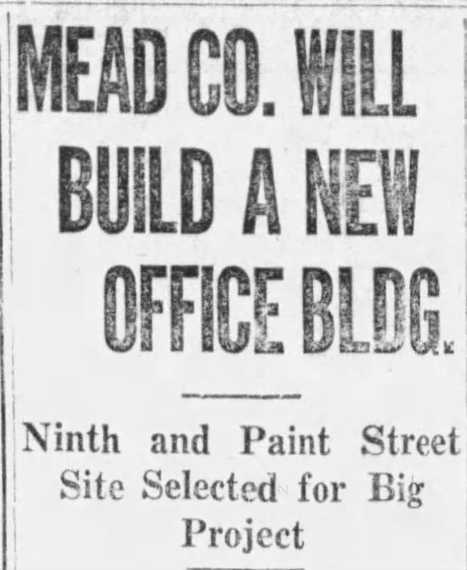 Looking back: When Mead constructed its new office building at Ninth ...