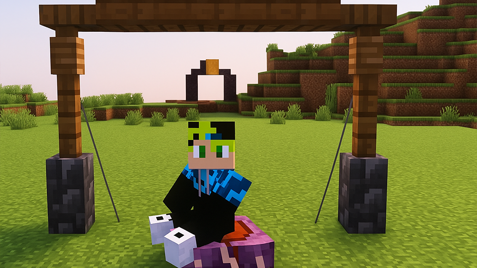 How to Build a Working Swing in Minecraft 🌳 | Fun Playground & Redstone ...