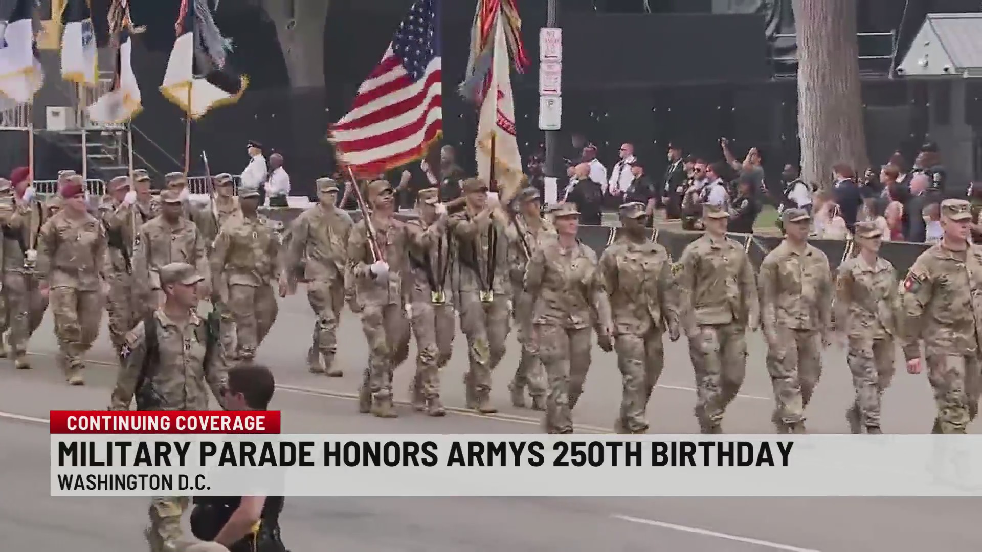 Military parade in Washington D.C. honors U.S. Army's 250th birthday