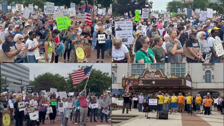 Protestors rally against Trump administration at ‘No Kings’ protests ...